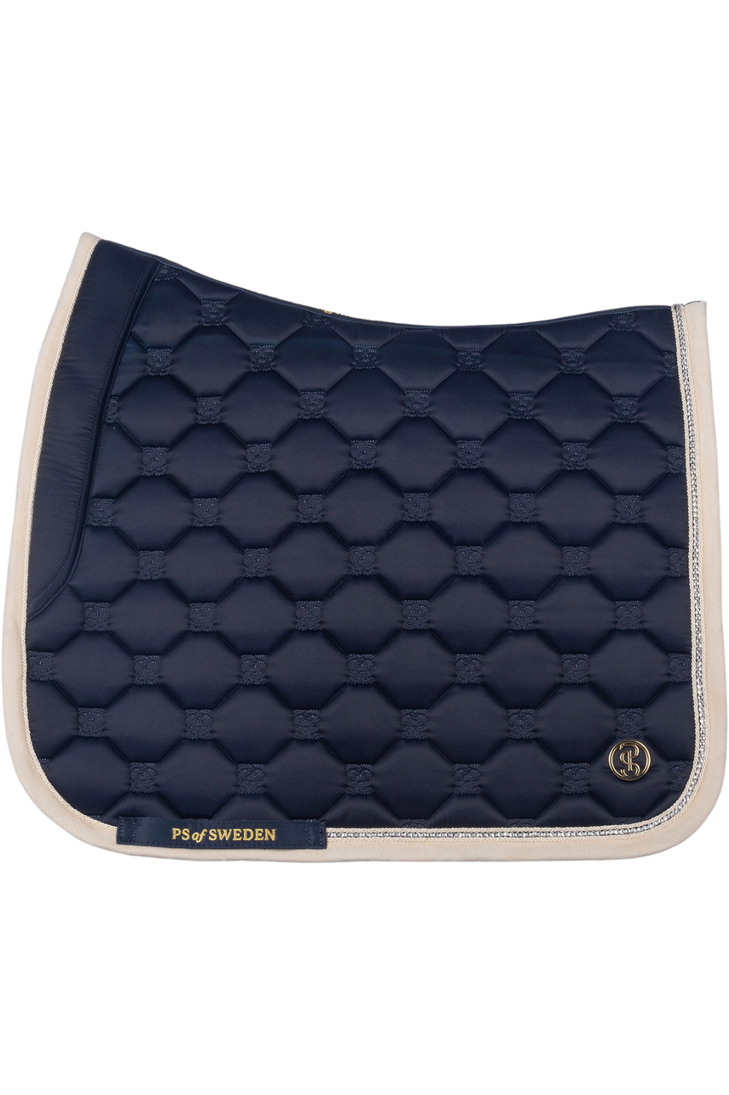 2025 PS Of Sweden Vintage Monogram Dressage Saddle Pad 1110-120-591 - Navy - Horse | The Drillshed